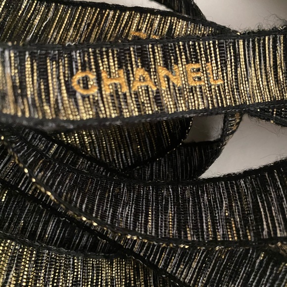 CHANEL | Other | 3 Yards Blackgold Tweed Chanel Ribbon | Poshmark